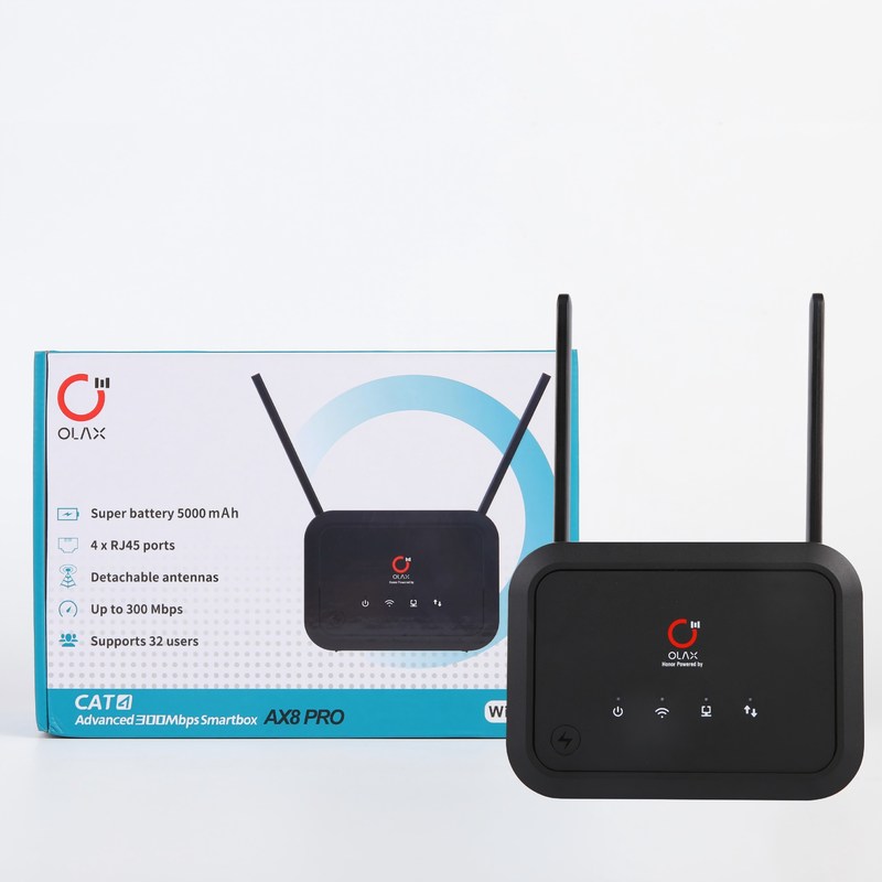 OLAX AX8 Pro CAT4 WIFI 6 5000mah Baterai Eropa Band Dengan SMA Antenna ...